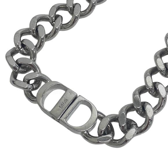 Dior | Jewelry | Christian Dior Dior Icon Cd Chain Link Necklace Silver ...